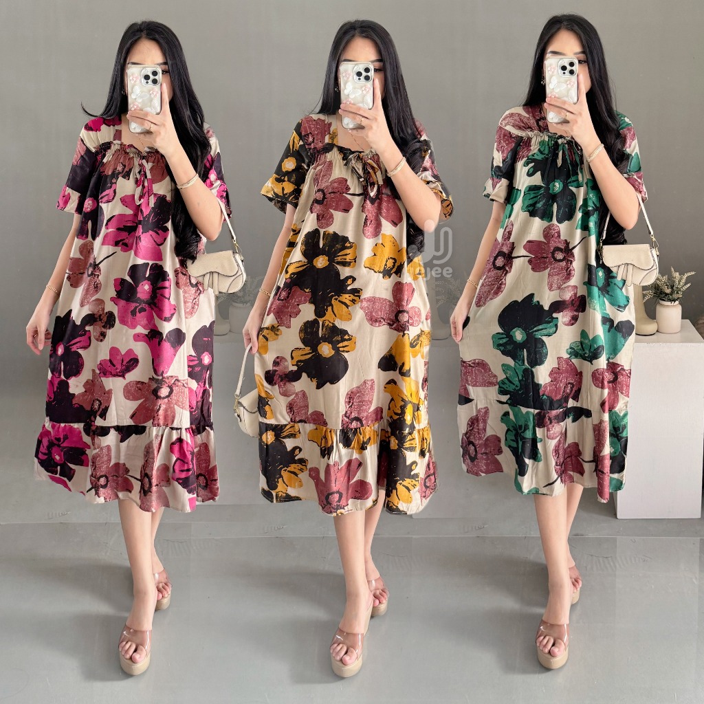 Jual Daster Bunga Baju Daster Kekinian Dress Baju Tidur Homewear Adem ...