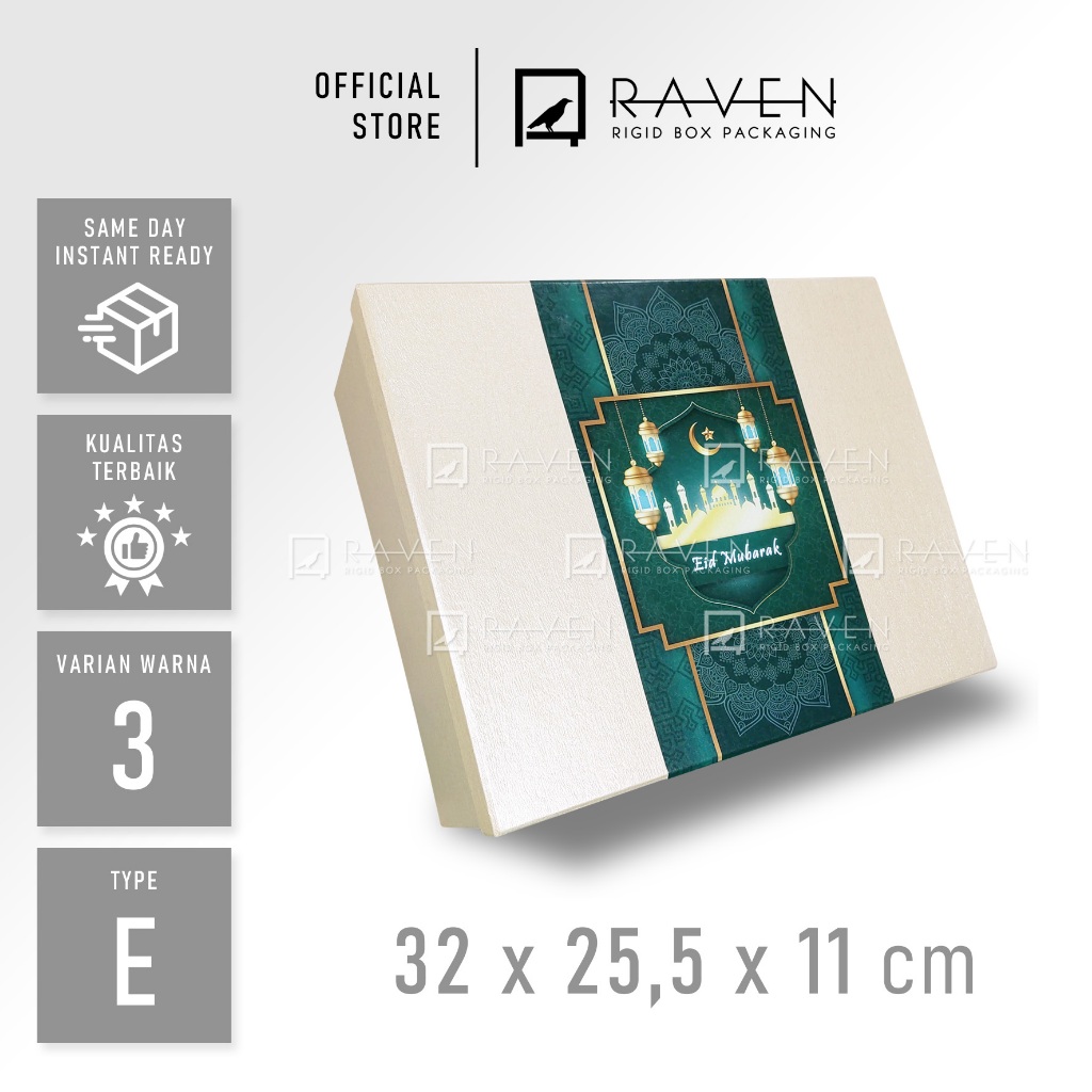 Jual Type E : EID MUBARAK box / Hard box / Rigid box / Bungkus kado ...