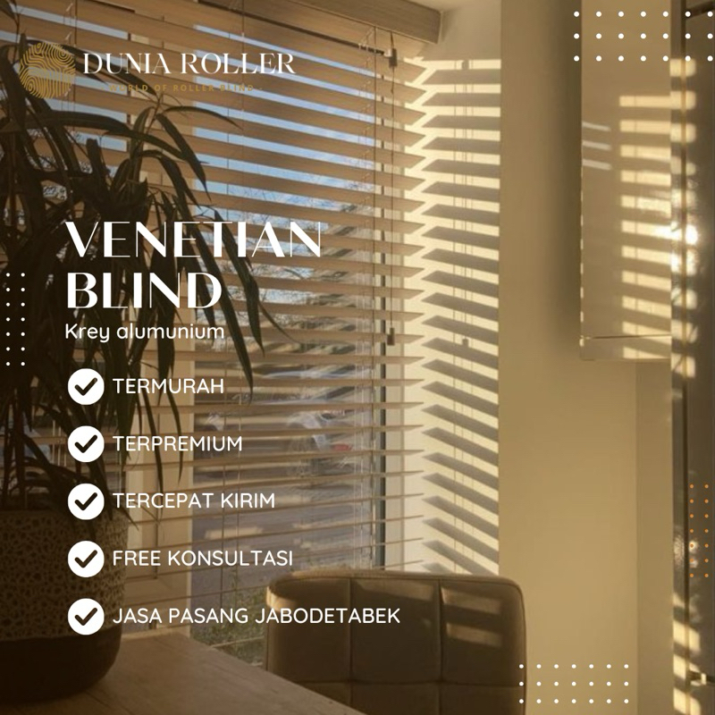 Jual Venetian Blinds Krey Alumunium Indoor TERMURAH Merk NOVE Premium ...
