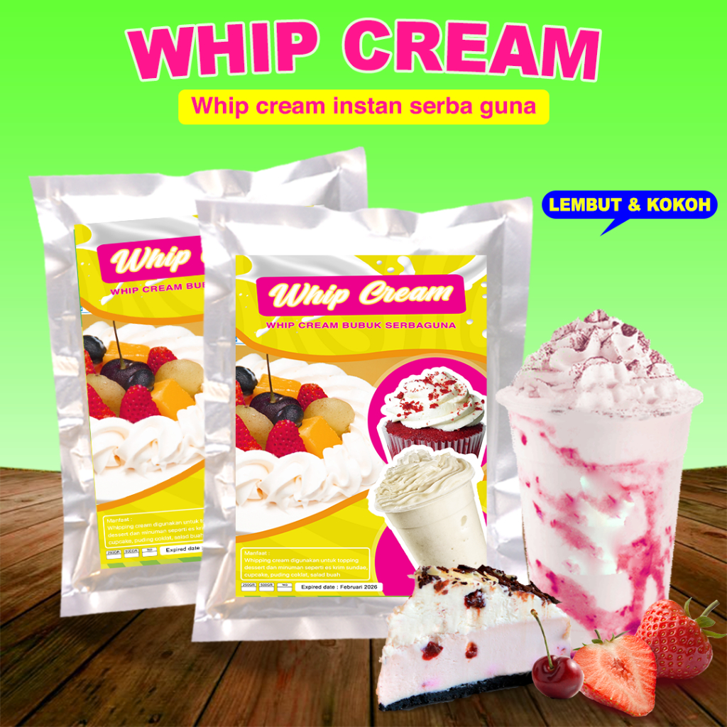 Jual WHIP CREAM PREMIUM 500gr / BUBUK WHIP CREAM 500gr / WHIPPED CREAM ...