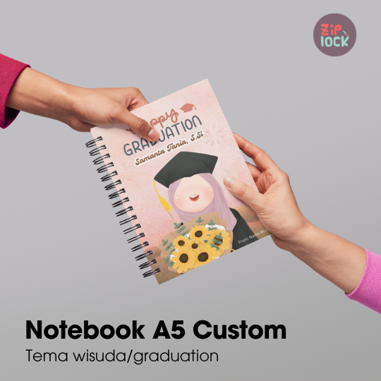 Jual [Notebook A5 Custom 50 Lembar] Souvenir Wisuda Notebook Wisuda ...