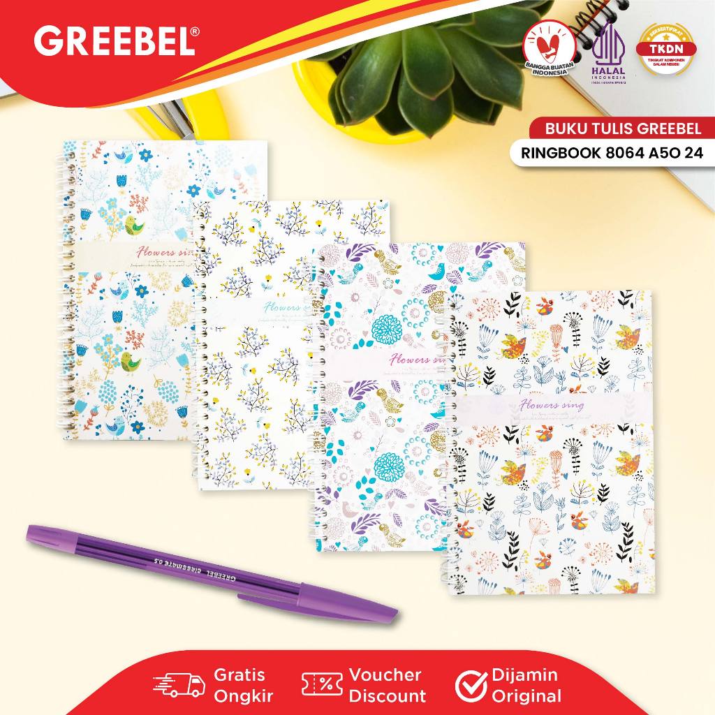 Jual GREEBEL Notebook Buku Tulis Ring (RING BOOK 8064 A5O 24) / Buku ... Jual GREEBEL Notebook Buku Tulis Ring (RING BOOK 8064 A5O 24) / Buku ...