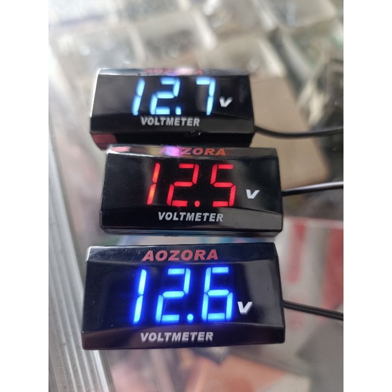 Jual Voltmeter Aki Digital 1 mode Universal Untuk Semua Motor Bahan ...