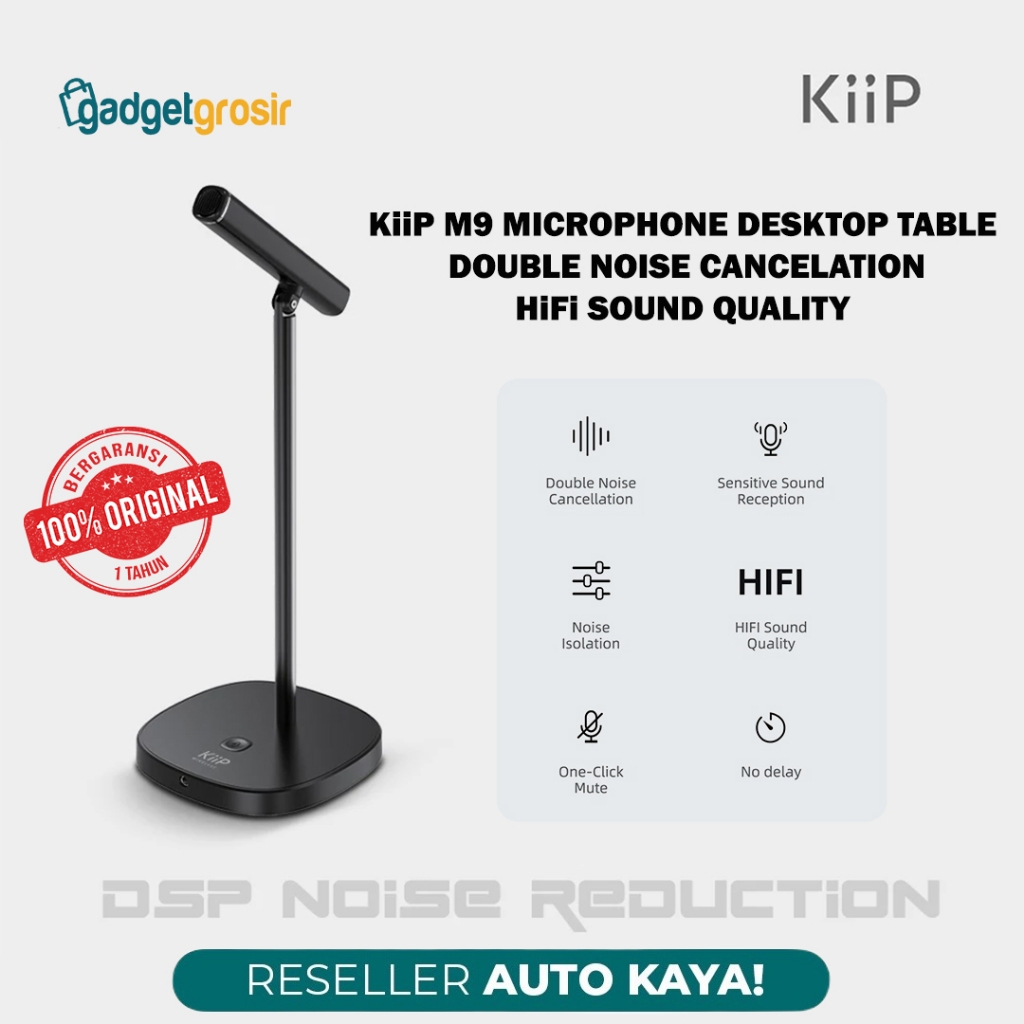 Jual KiiP M9 Microphone Desktop HiFi Sound Quality Double Noise ...