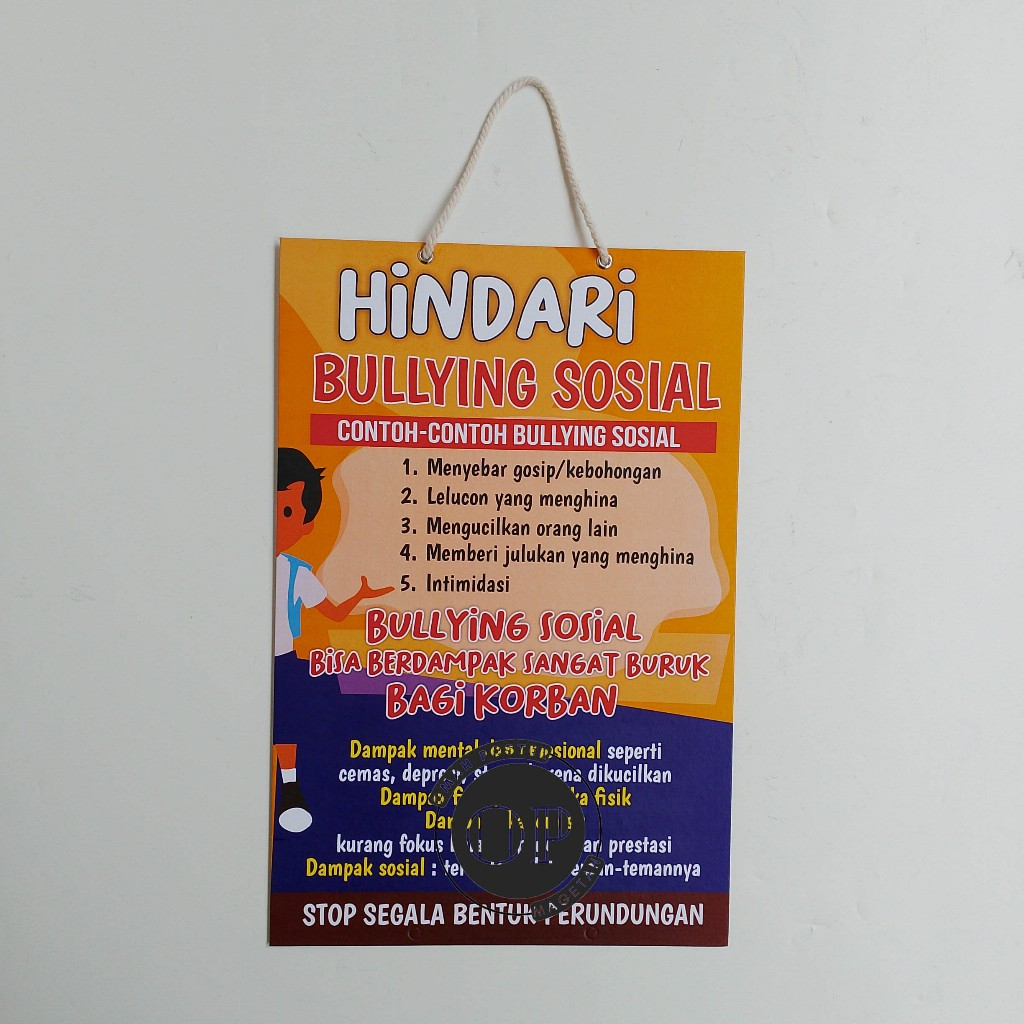 Jual Hard Poster Hindari Bullying Sosial - Dampak Bullying - Edukasi Bullying Sekolah | Shopee ...