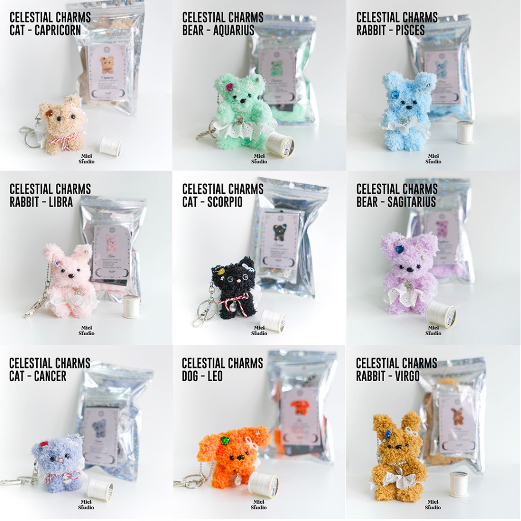 Jual Moru Doll DIY Kit Moru Keychain Horoscope Gantungan Tas Zodiac ...