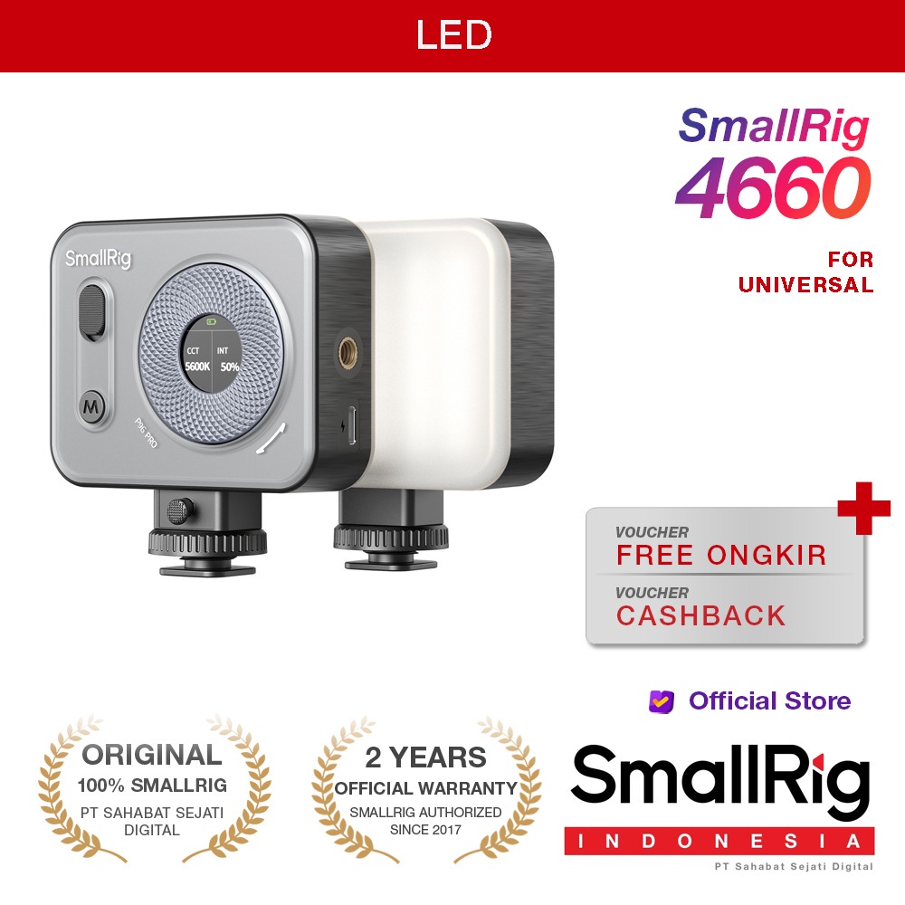 Jual SmallRig Vibe P96 Pro mini LED Video Light (Black) 4660 | Shopee ...