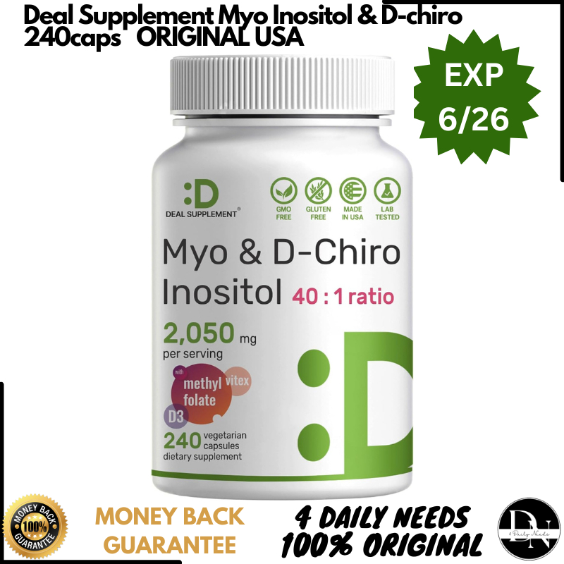 Jual Deal Supplement Myo-Inositol & D-Chiro Inositol 2050 mg 240 ...