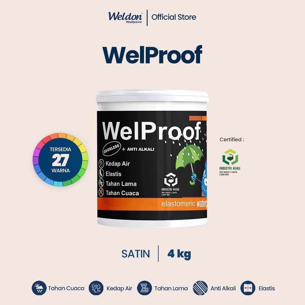 Jual Welproof - Cat Anti Bocor (4KG) | Shopee Indonesia