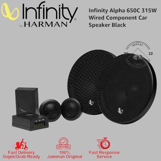 Jual Speaker Componen split 2-way 6,5" Infinity by Harman ALPHA 650C ...
