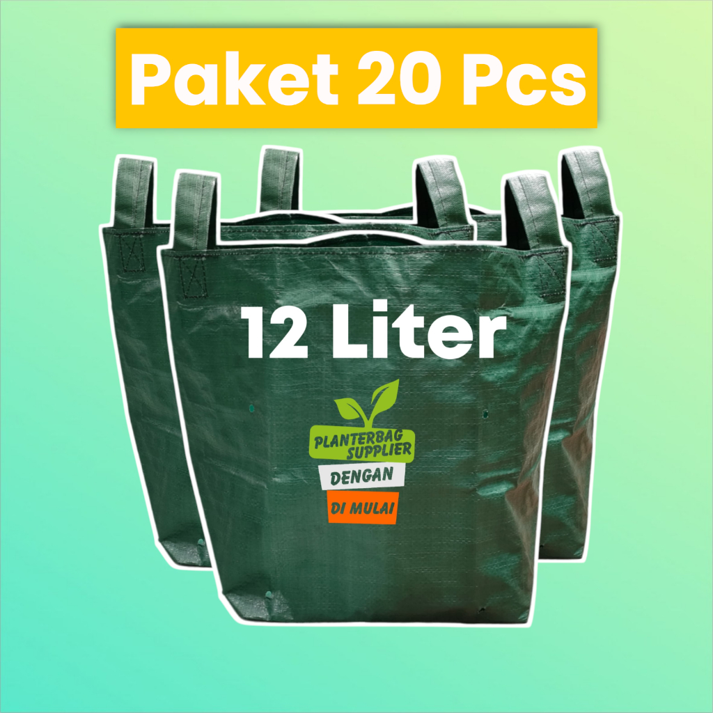 Jual Paket 20 Pcs Planterbag 12 Liter Hijau Pot Tanaman Tabulampot ...
