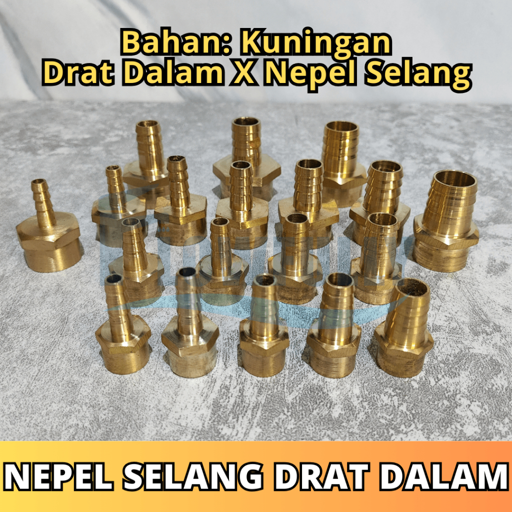 Jual NEPEL SELANG DRAT DALAM KOMBINASI KUNINGAN HOSE NIPPLE SAMBUNGAN ...