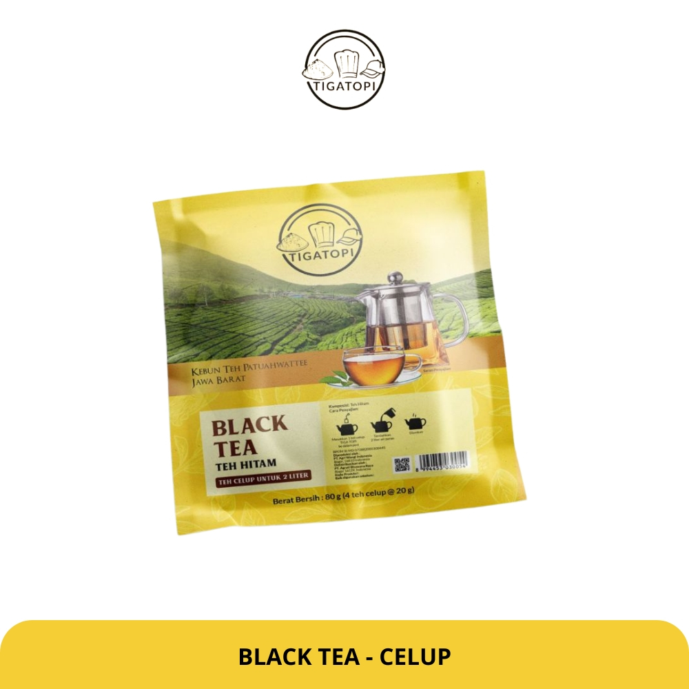 Jual TIGATOPI - Black Tea - Teh Hitam Celup (Isi 4 Tea Bags) | Shopee ...