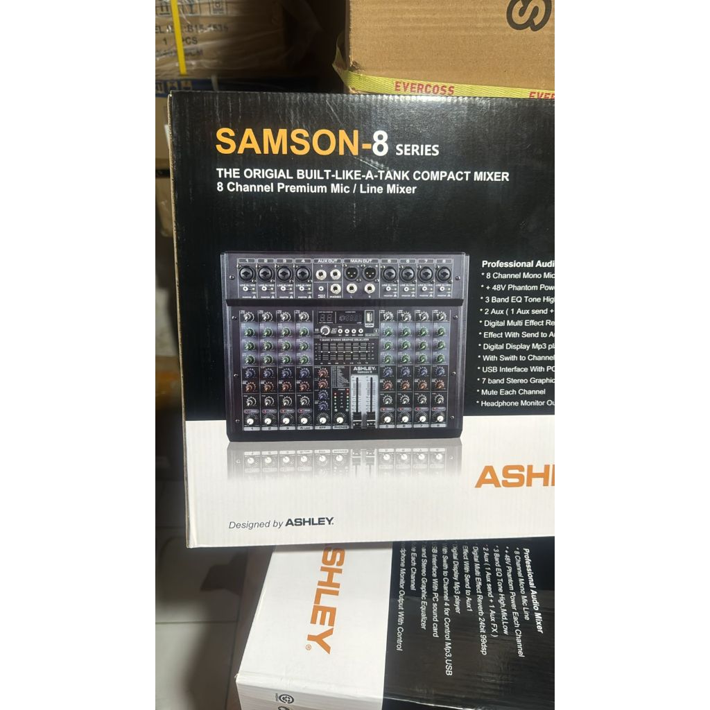 Jual Ashley audio mixer SAMSON-8 8 Channel / MIXER SMR 8 original usb Interface | Shopee Indonesia