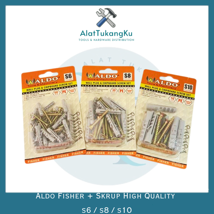 Jual Aldo tempat sekrup dinding tembok piser skrup S6 S8 S10 rumah skrup | Shopee Indonesia