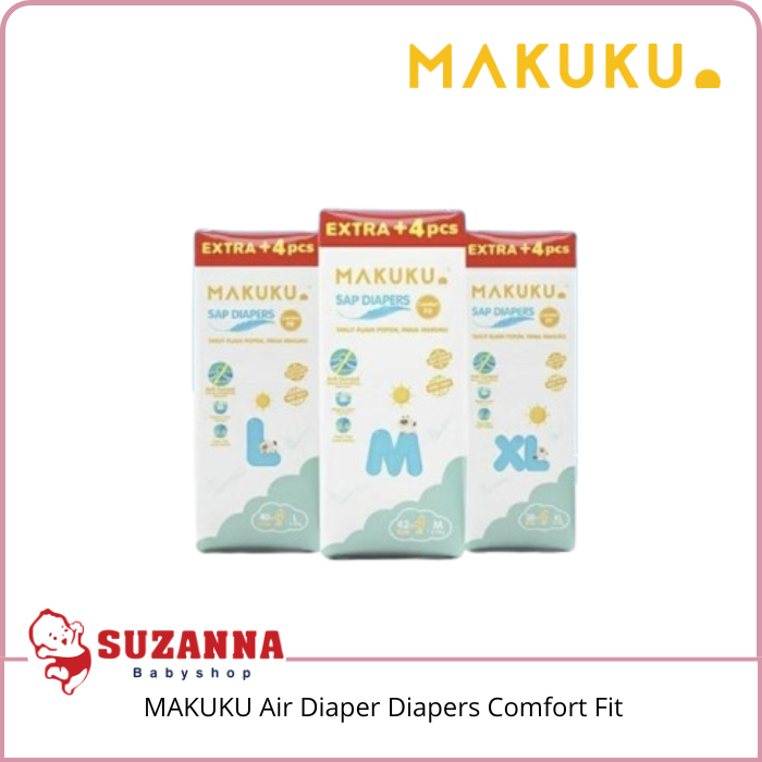 Jual MAKUKU Air Diaper Diapers Comfort Fit SAP | Shopee Indonesia