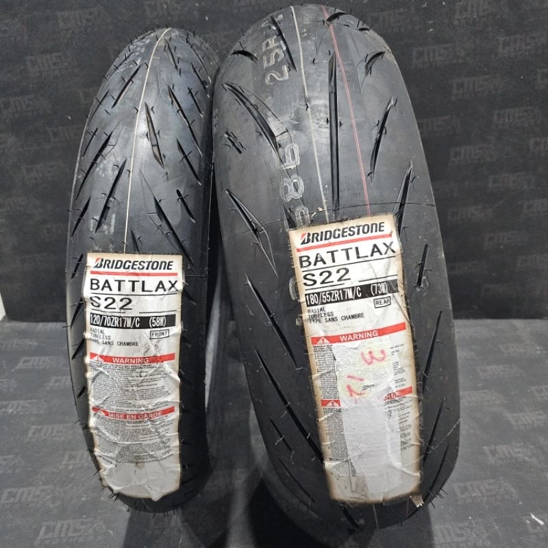 Jual Ban Luar Battlax Bridgestone S22 120 70 17 dan 180 55 17 S22 New ...