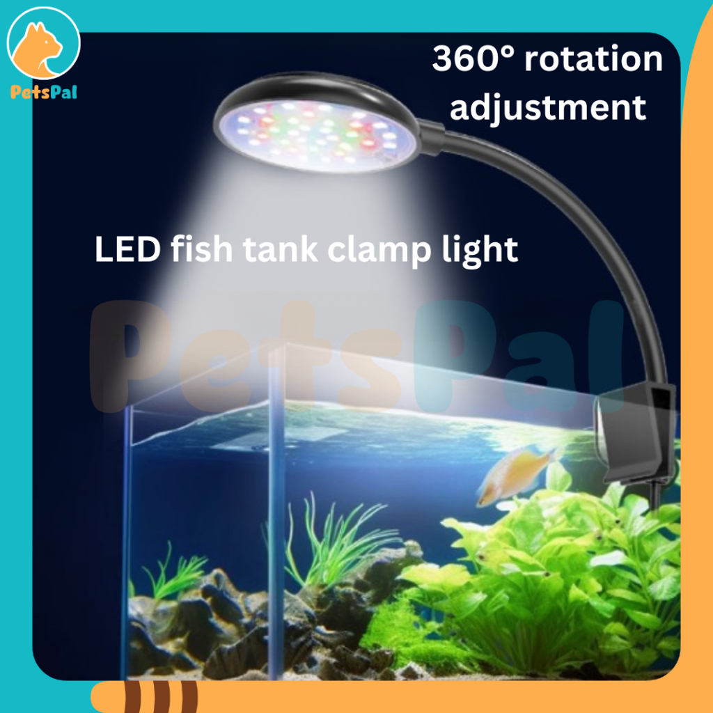 Jual Lampu Akuarium LED Bulat USB Klip 5 Watt Mode Kontrol Redup Putar ...