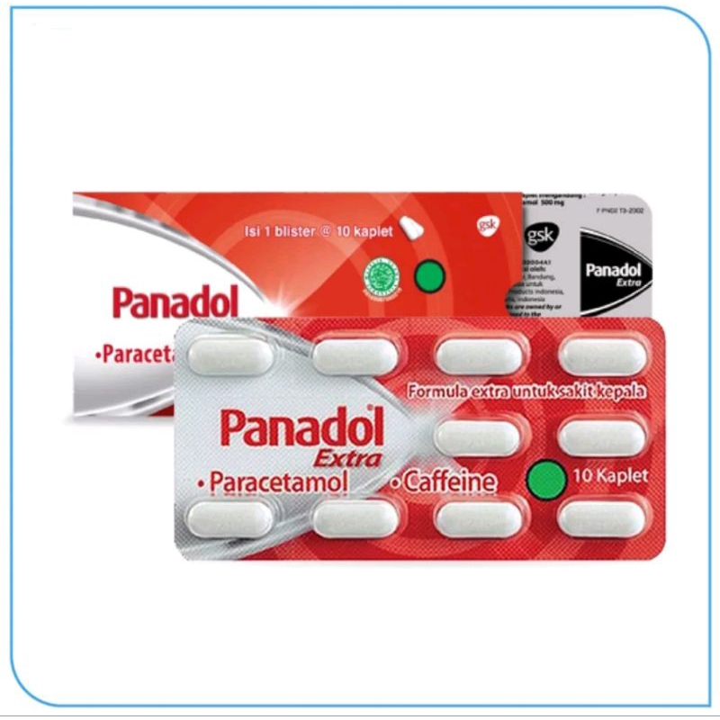 Jual Panadol Extra Merah 1 Blister Strip isi 10 Tablet Paracetamol ...