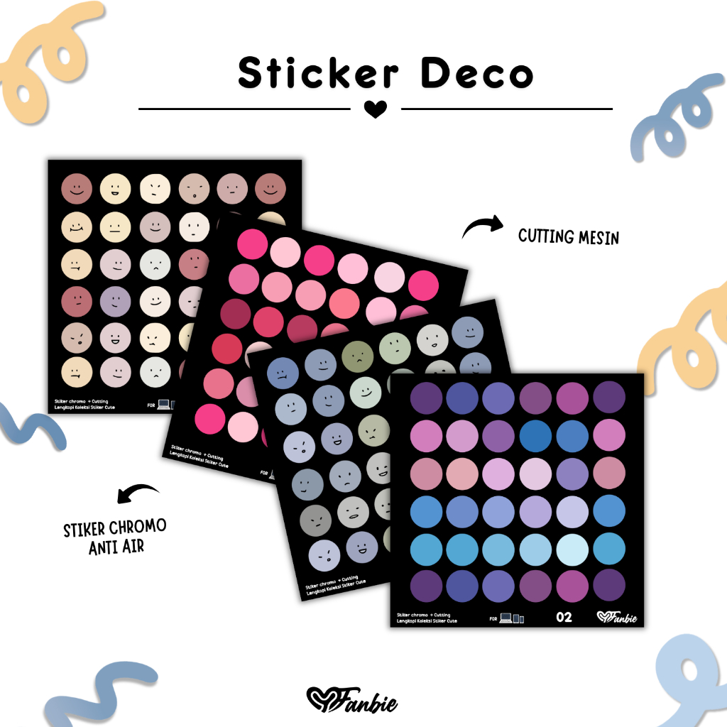 Jual Sticker deco | stiker polkadot | stiker jurnal | stiker buku ...