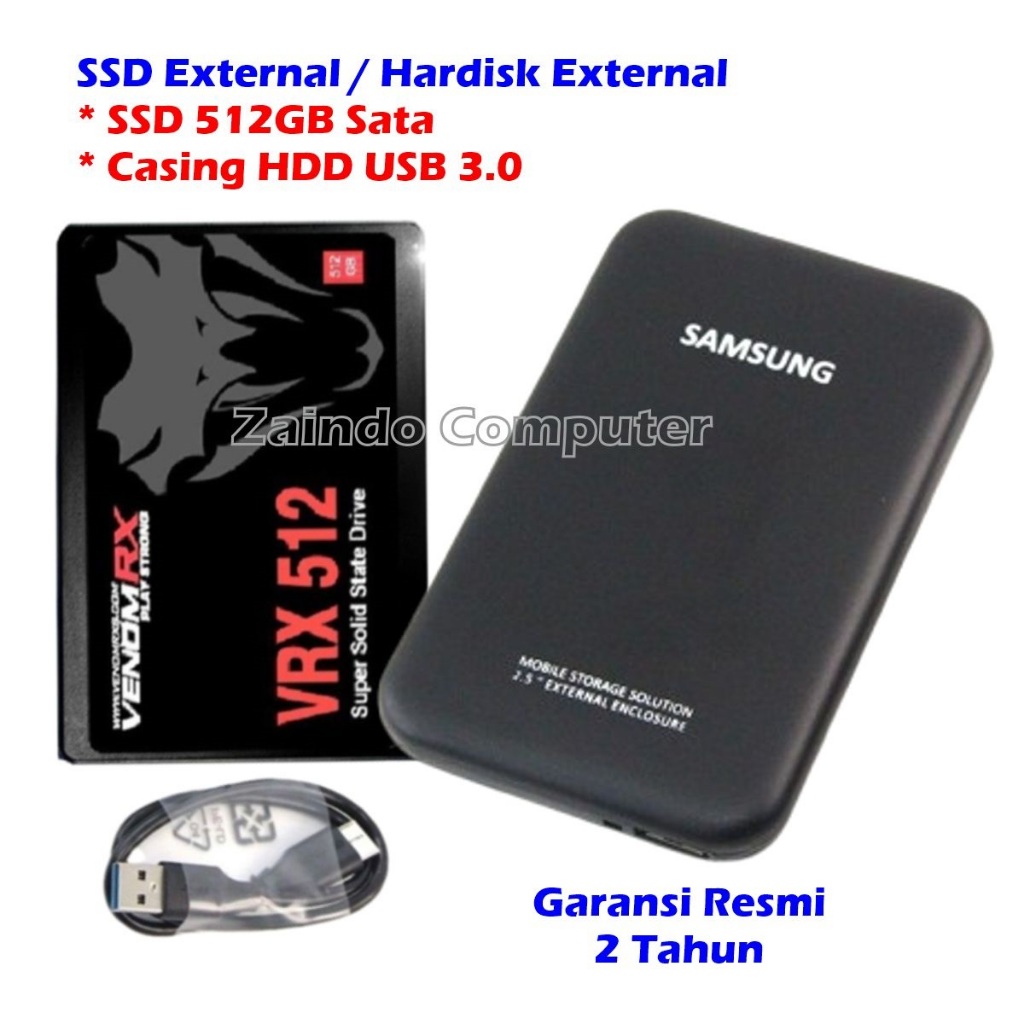 Jual SSD EXTERNAL 512GB SSD 512GB + CASING HDD 2.5 USB 3.0 HARDISK ...