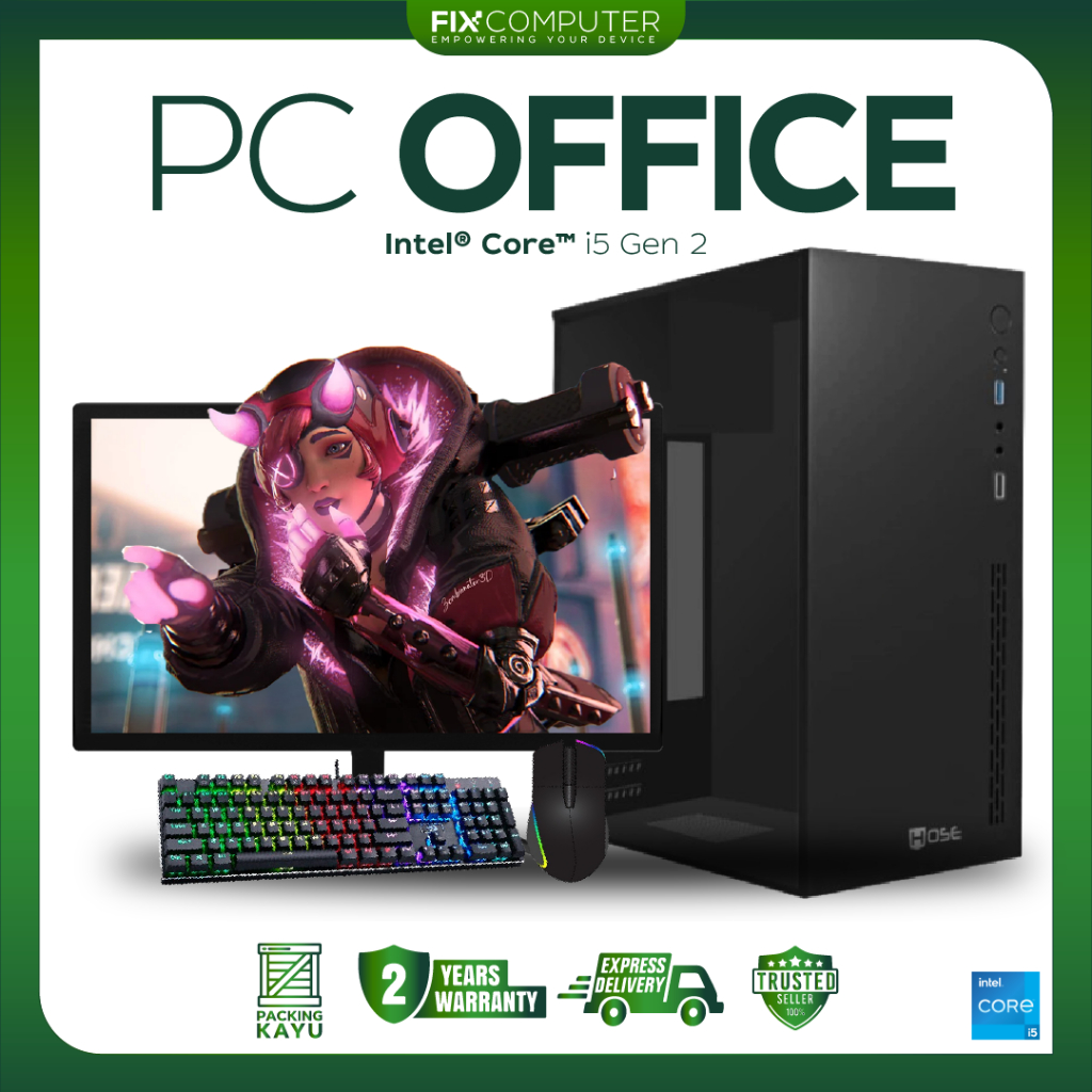 Jual 1 Set PC Core i7+ ram 16GB +hdd 1TB + SSD + Led Monitor 24 inch ...