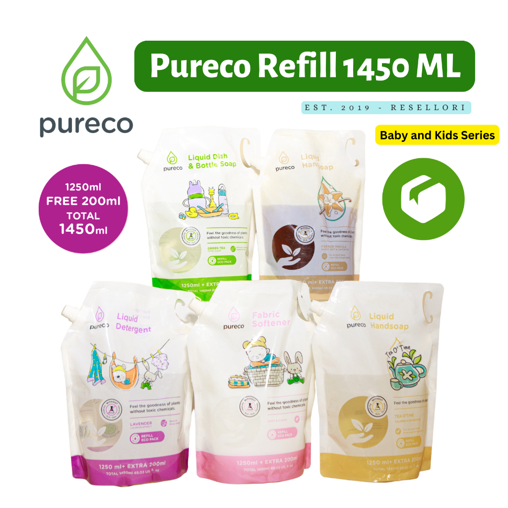 Jual Pureco Refill Eco Pack 1450 ML : Liquid Detergent | Fabric ...