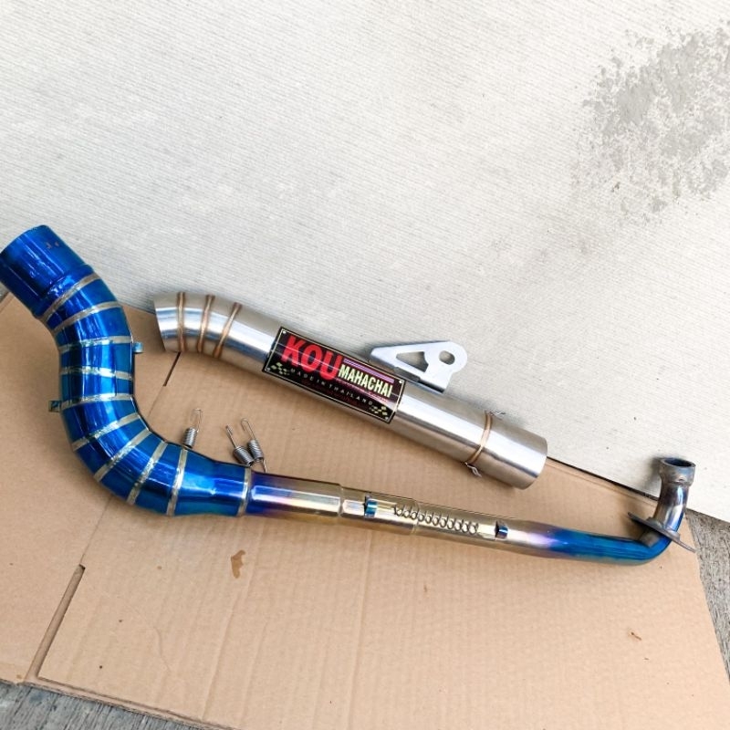 Jual (cit)Kou MAHACHAI Canister Open pipe 51mm for Wave 100 110 125 Xrm ...