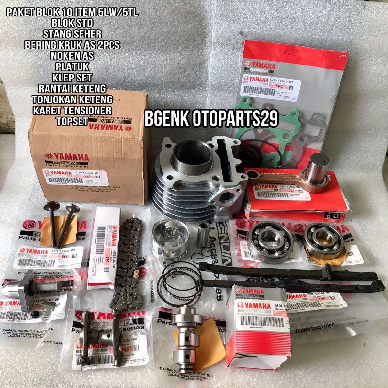 Jual PAKET BLOK SEHER KOMPLIT 10 ITEM YAMAHA MIO SPORTY MIO/SMILE MIO SOUL KARBU FINO KARBU ...