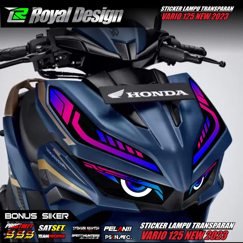 Jual Sticker Lampu Alis Motor Vario 125 New 2023-Stiker Lampu Motor ...