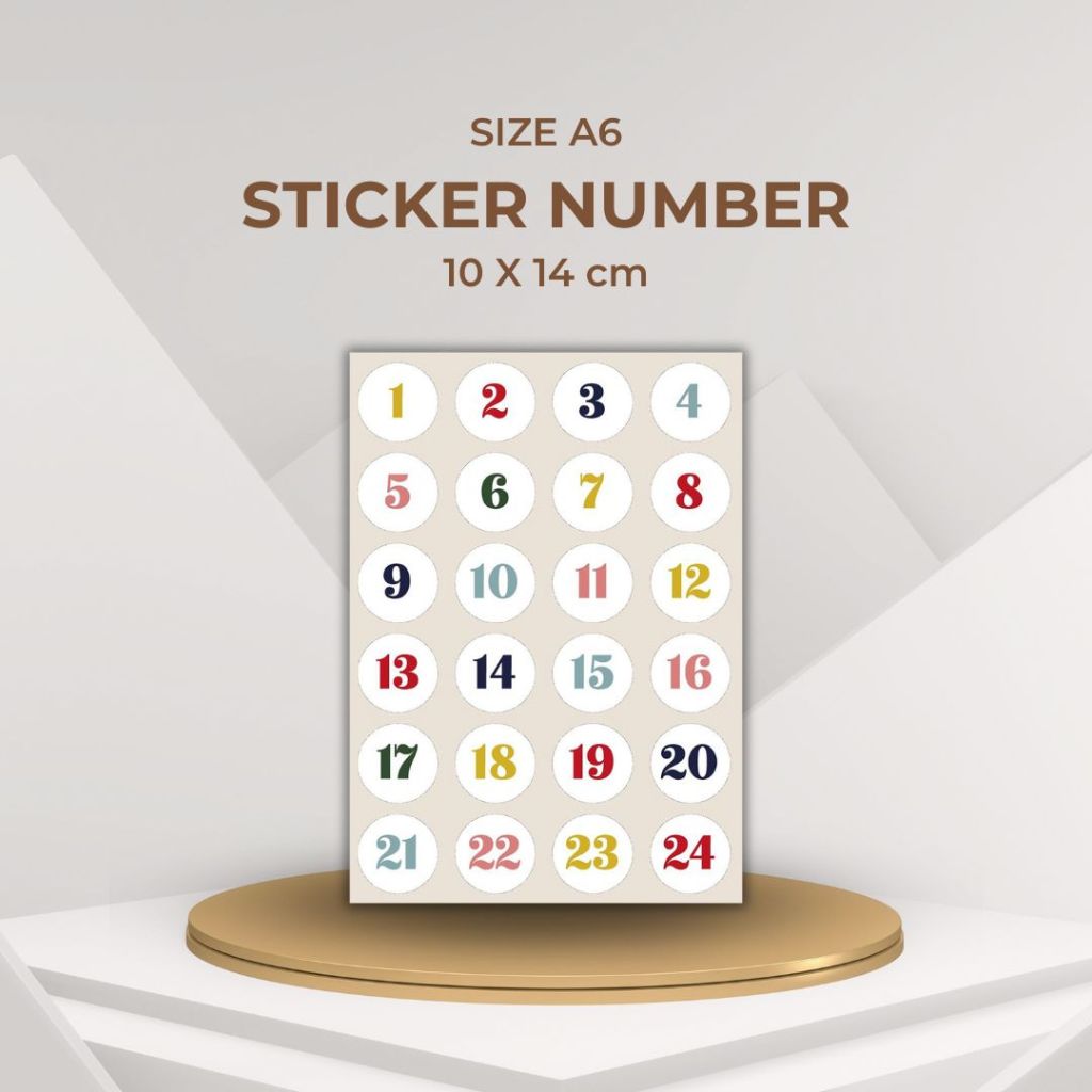 Jual Sticker Angka Number Stiker Numberik Aesthetic Journal Scrapbook ...