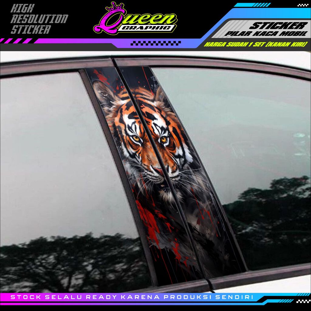 Jual BISA REQ GAMBAR/FOTO - Sticker Pilar Kaca Mobil Universal Motif ...