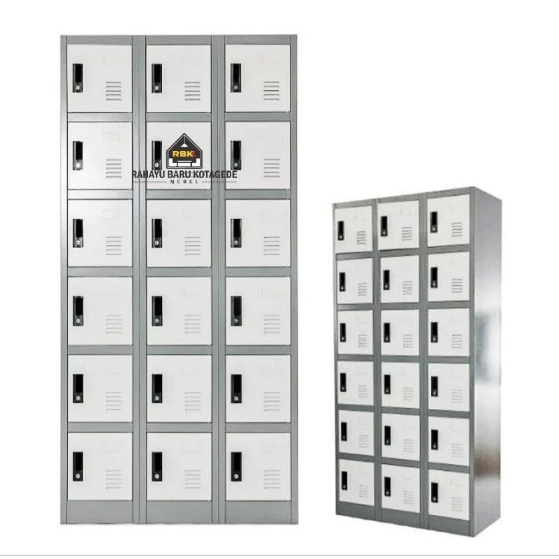 Jual Locker Besi 18 Kotak Full Kunci Loker Besi Kantor Rak Helm Jogja ...