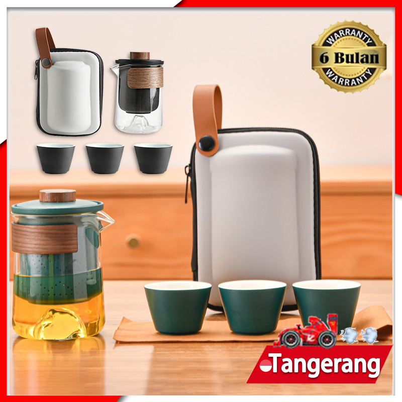 Jual Tea Pot Set 300ml Kung Fu Tea Set Portable Teh Perjalanan Set ...