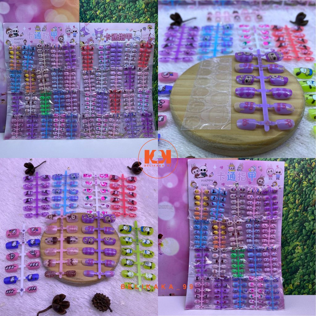 Jual (20 SET) MAINAN ANAK KUKU PALSU MOTIF BEAUTY NAIL MOTIF SANRIO ...