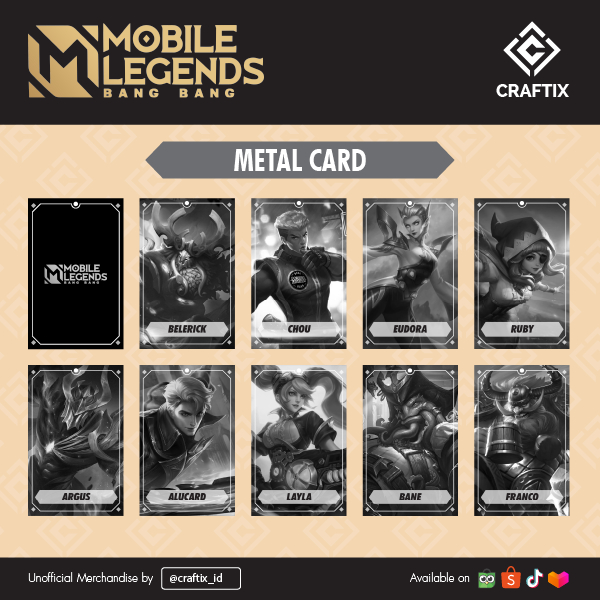 Jual Photocard Mobile Legends Edition Metal Card Collection Anime Game ...
