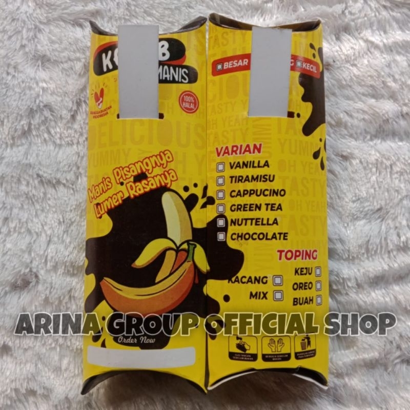 Jual 15 LEMBAR KEMASAN KEBAB PISANG MANIS IVORI PUTIH 24.5 × 9.5 CM ...