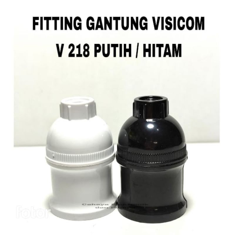 Jual Fitting Gantung Lampu Visicom VS-218 E27/Hitam/Putih Fitting Lampu Gantung Visicom VS-218 ...