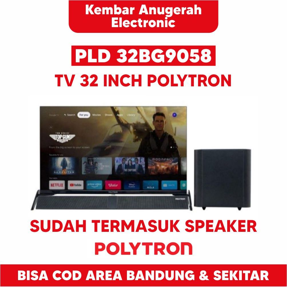 Jual TV LED Polytron Android Cinemax Soundbar TV 32 inch PLD 32BG9058 | Shopee Indonesia