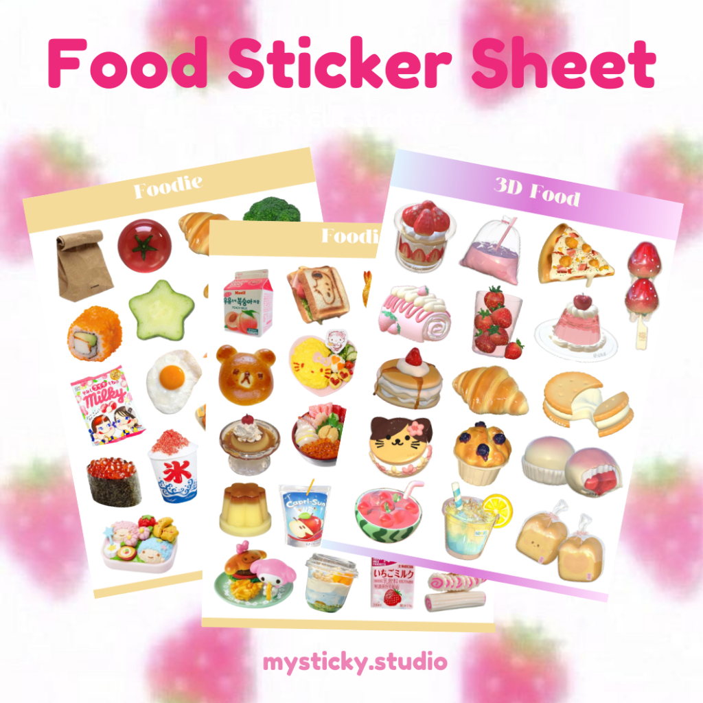 Jual DECO STICKER KAWAII FOOD / DECO STICKER JAPANESE FOOD / STICKER ...
