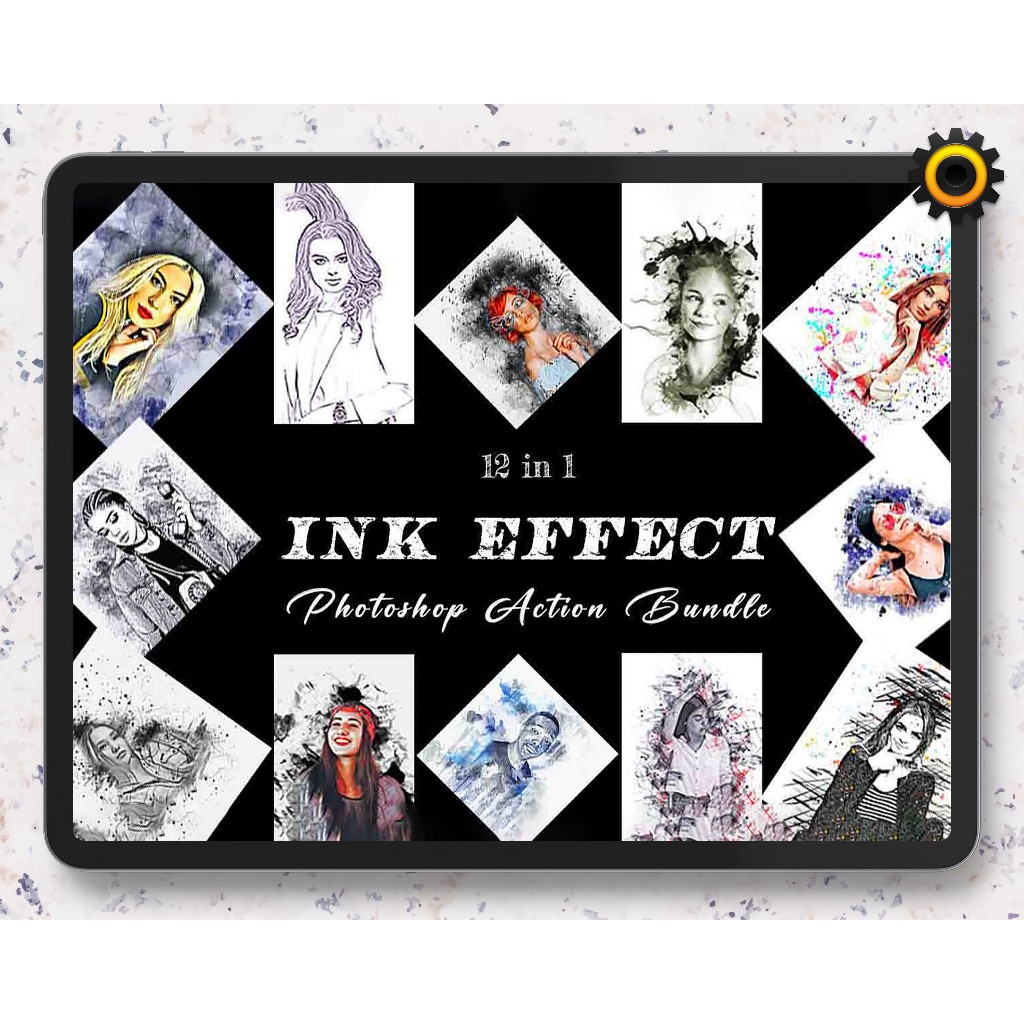 Jual Photoshop Action - Ink Effect Photoshop Action Bundle | Shopee ...
