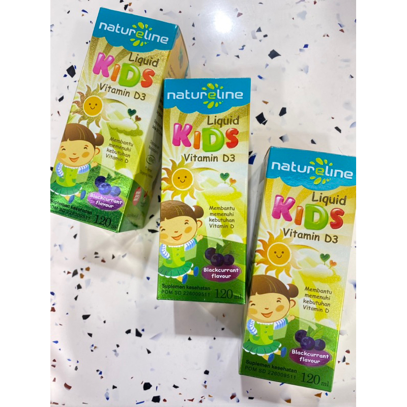 Jual NATURELINE VITAMIN D3 KIDS SIRUP / D3 400IU / MULTIVITAMIN ANAK ...