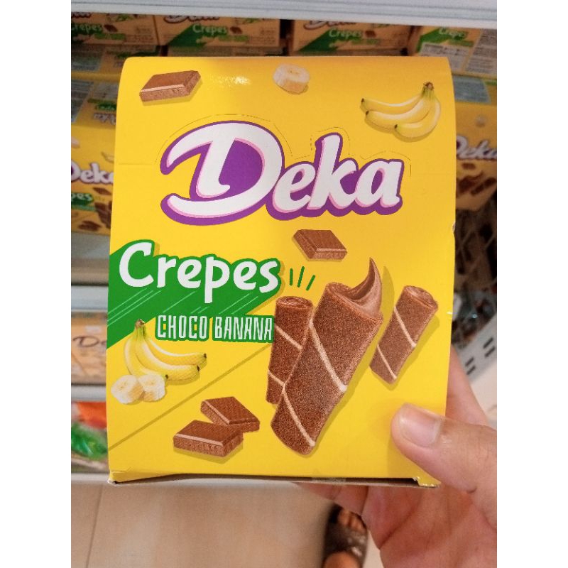 Jual Deka Wafer Crepes rasa Choco Banana Dua Kelinci 10 gram x 12 ...