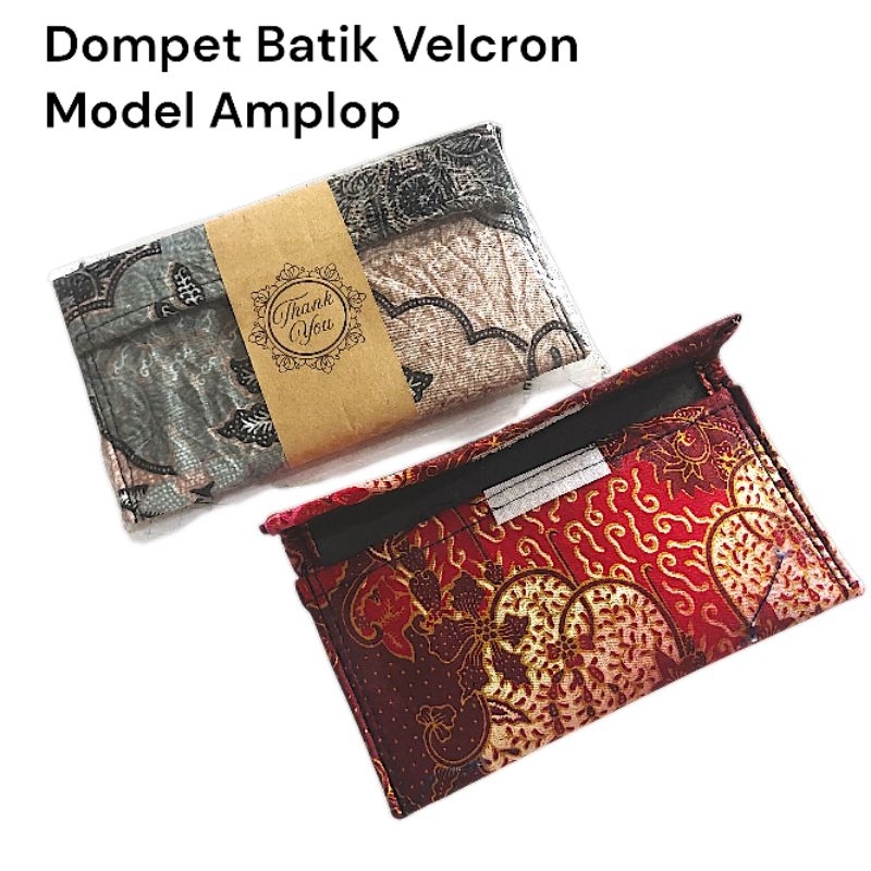 Jual 50pcs Souvenir Dompet Batik Velcro 17x10cm Dompet model Amplop ...