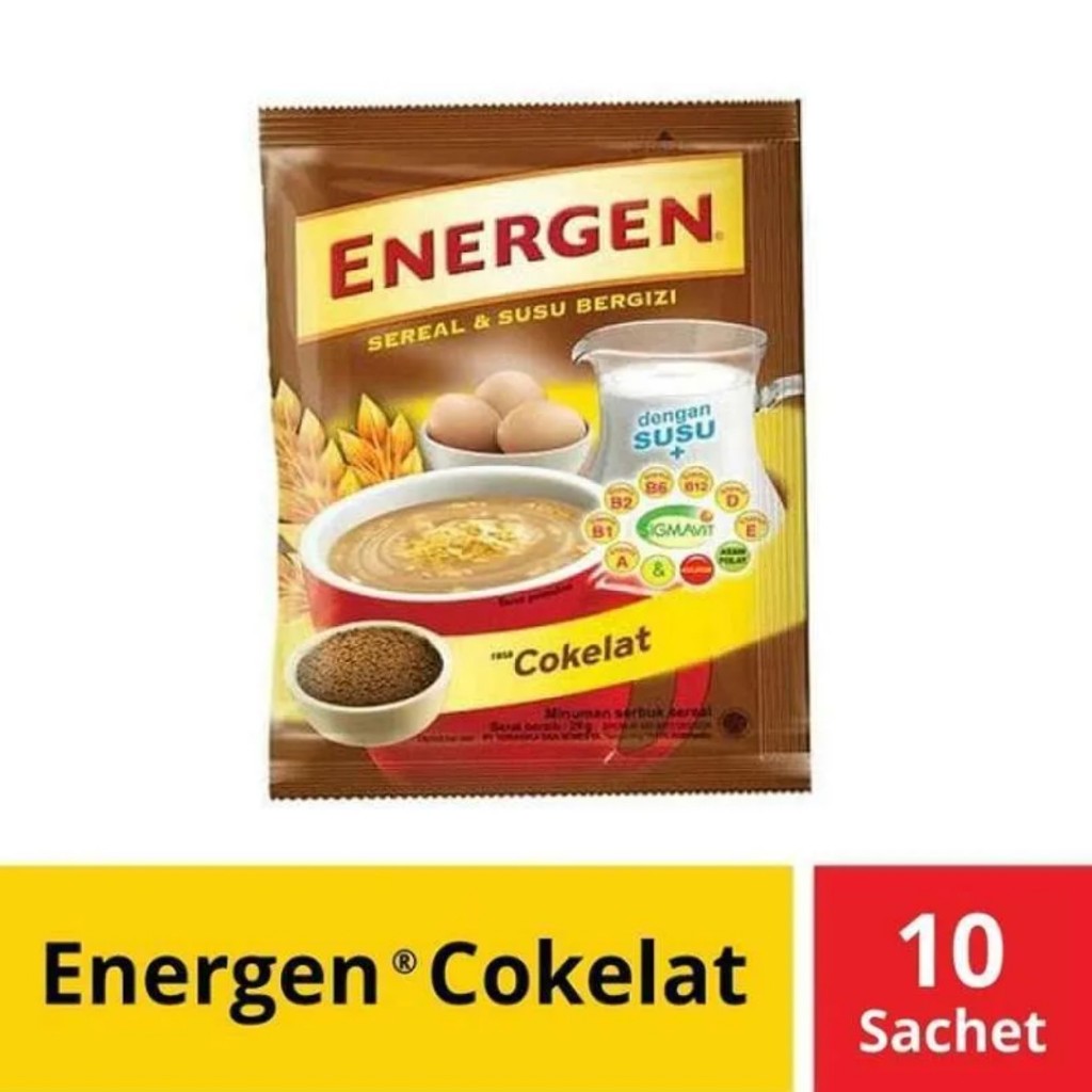 Jual (10Pcs) Energen Coklat Sereal Renceng 10 Sachet Energen Susu ...