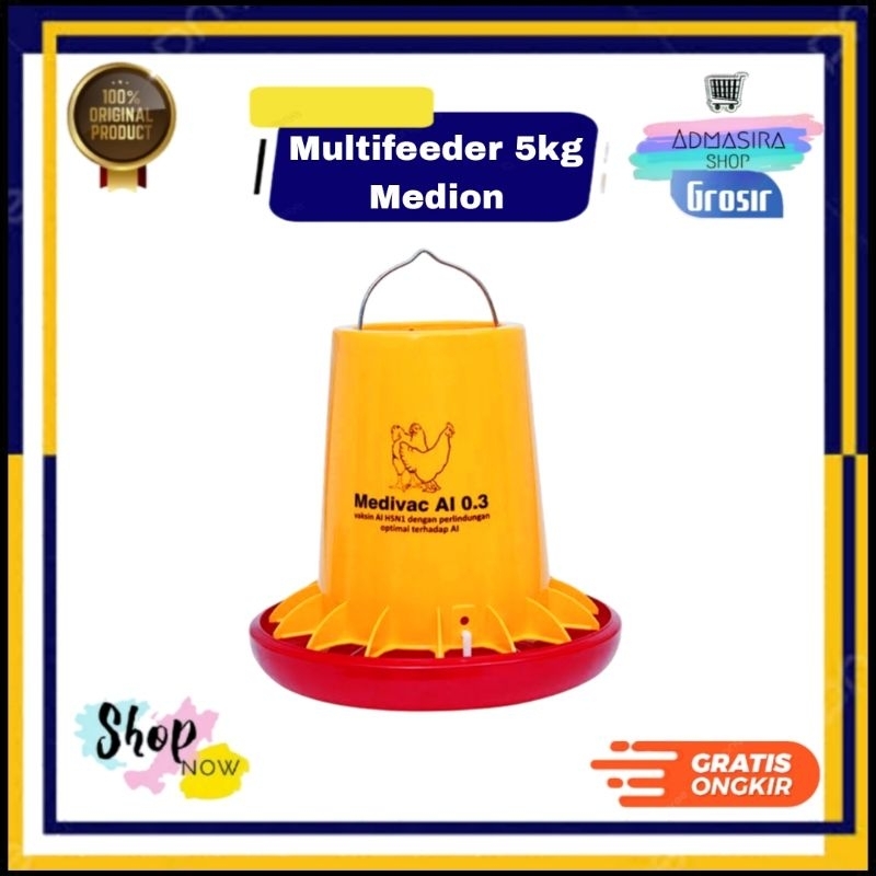Jual Multifeeder 5kg Medion Super Feeder Ransum Ayam Tempat Makan Ayam Multifeeder 5 kg | Shopee ...