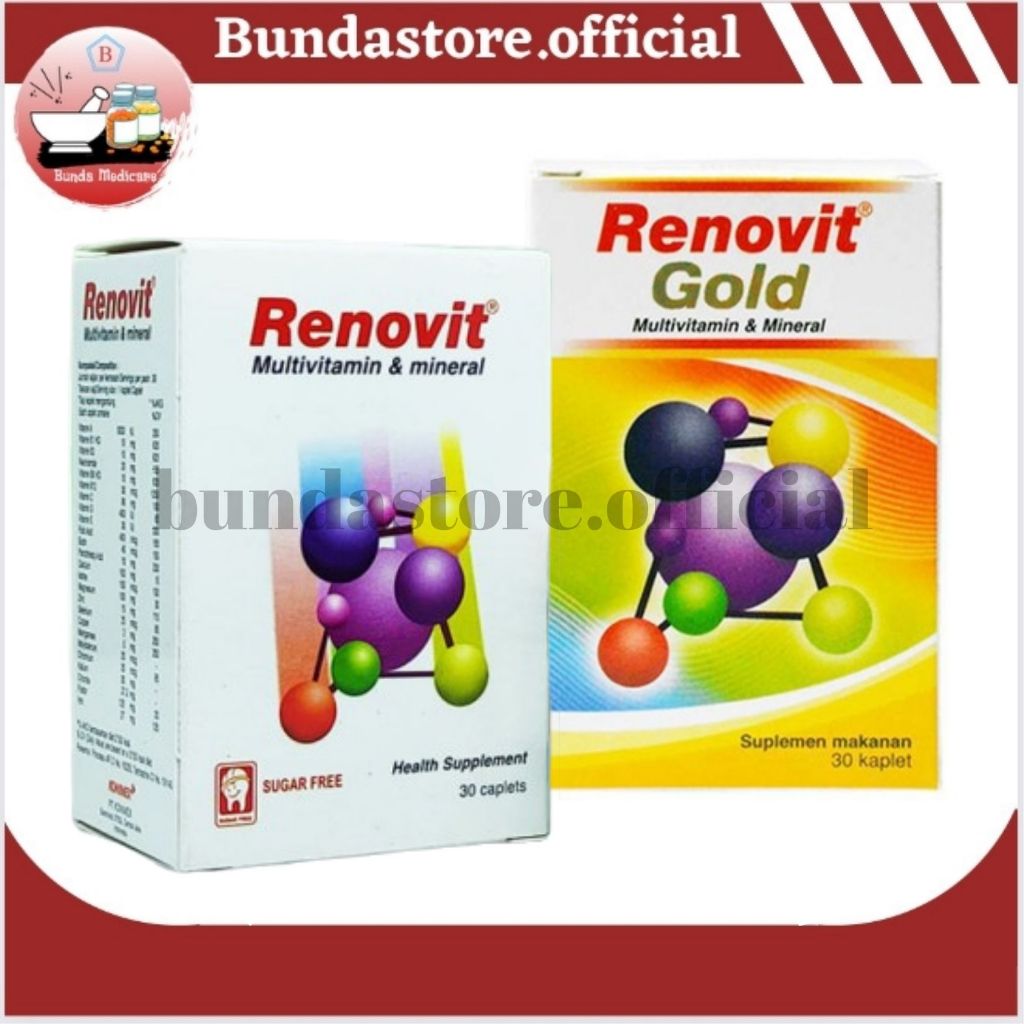 Jual Renovit / Renovit GOLD - Multivitamin - Botol Isi 30 Kaplet ...