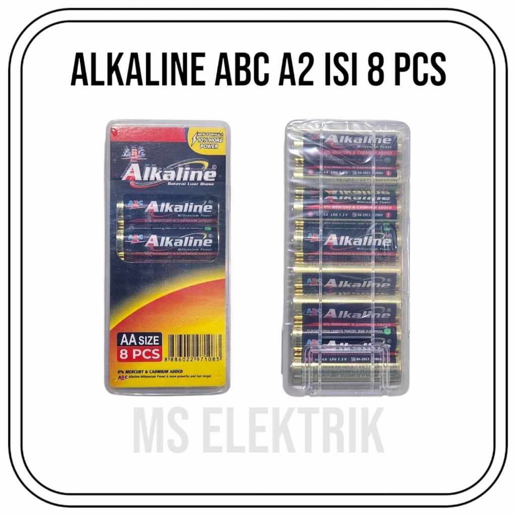 Jual Baterai Battery Batere ABC A2 ( AA ) / A3 ( AAA ) Alkaline Isi 8 Pcs Original New | Shopee ...