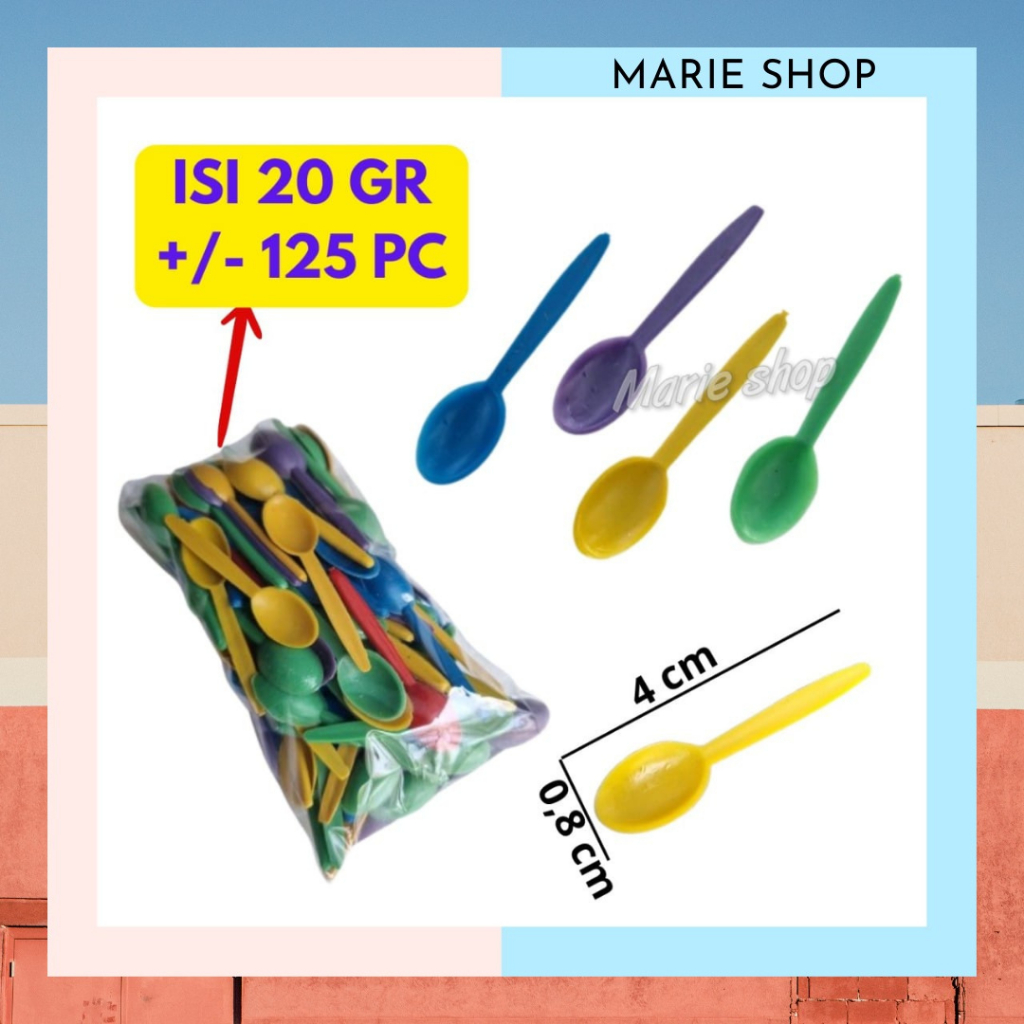 Jual ‼️ISI 20GR‼️ SENDOK MINI / SENDOK KECIL / SENDOK PLASTIK MINI ...