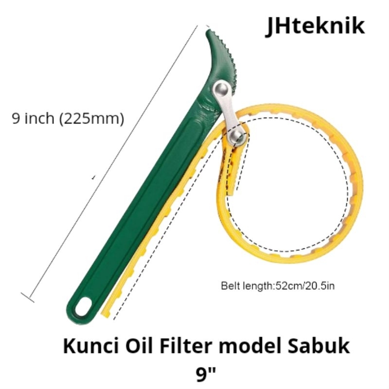 Jual JHTeknik Kunci Oli Filter Model Sabuk 9"/Kunci Oli Filter Sabuk 9 ...